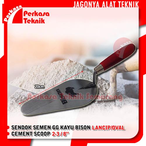 Jual BISON Sendok Semen Lancip 8 inch Gagang Kayu Merah Sekop Cetok ...
