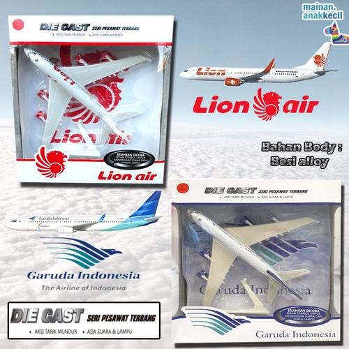 Jual MAINAN ANAK MINIATUR DIECAST PESAWAT TERBANG LION AIR GARUDA ...