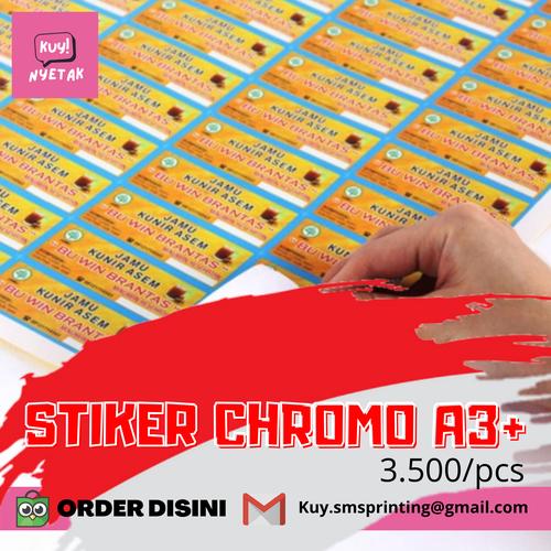 Jual Cetak Stiker / Print Stiker label Cromo A3+ - Jakarta Selatan ...