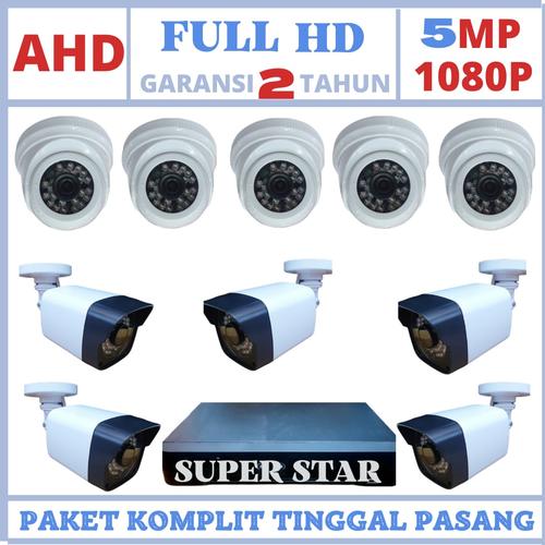Jual PAKET CCTV 16 CHANNEL 10 KAMERA LENSA 5MP 1080P FULL HD - TANPA ...