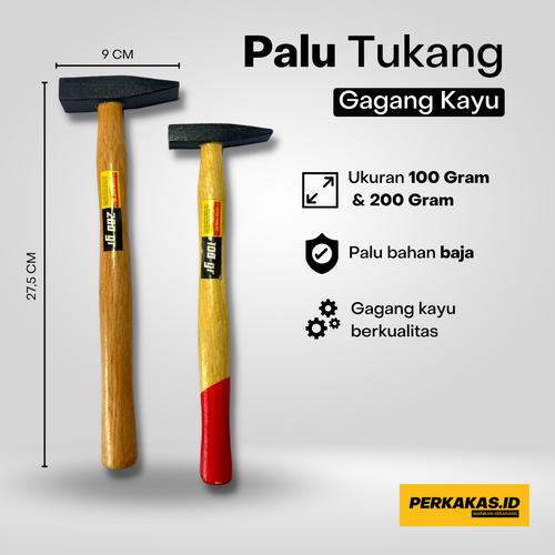 Jual Palu Besi Tukang 100 Gram Gagang Kayu MURAH OWNER - 200 Gram ...