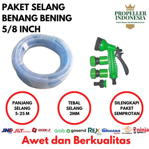 Jual Paket Selang Benang Bening 5/8Inch Hose Variasi 5m 10m 15m 20m 25m ...