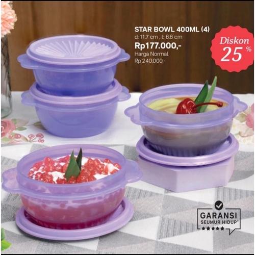 Jual Tupperware Star bowl 400ml mangkok 4pcs - Jakarta Pusat ...