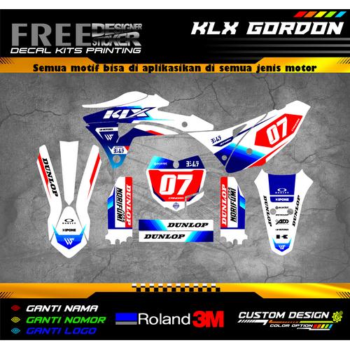 Jual DECAL KLX GORDON PUTIH BIRU DESAIN COSTUME - SUPERGLOS TEBAL - Kab ...