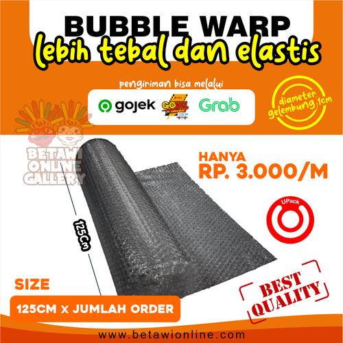 Jual BUBBLE WRAP ROLL METERAN (1,25M x JUMLAH ORDER) HITAM PUTIH BUBLE ...