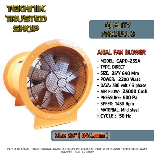 Jual Axial Cylinder drive 25" 2200 wat Ventilator tabung exhaust fan blower - 220v / 1phase ...