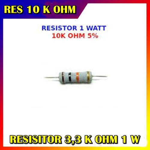 Jual RESISTOR 10 K OHM 1 WATT - Kota Surabaya - GP Technology | Tokopedia
