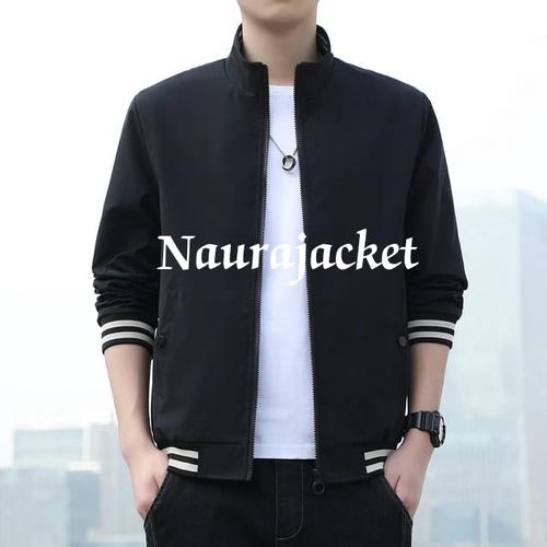 Jual jaket bomber pria keren terbaru/jaket woll hitam putih/Naurajacket ...
