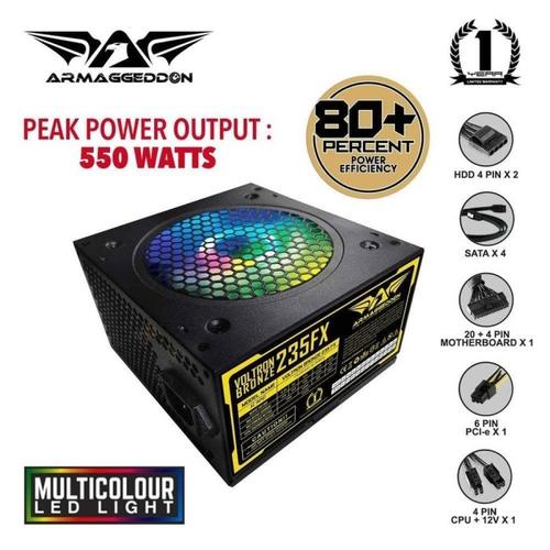 Jual PSU ARMAGEDDON VOLTRON 235FX 470W BRONZE MULTICOLOR LED LIGHT 80+ Rate - Jakarta Pusat ...