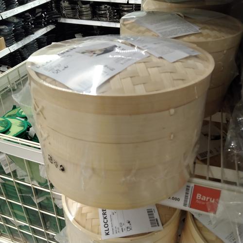 Jual Klakat besar 2 susun bambu kukusan dimsum bakpao siomay bamboo ...