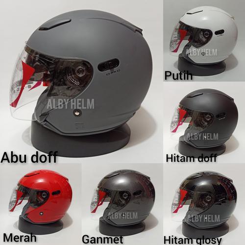 Jual HELM KYT DJ MAXI SOLID DOUBLE VISOR half face - Ganmet, M ...