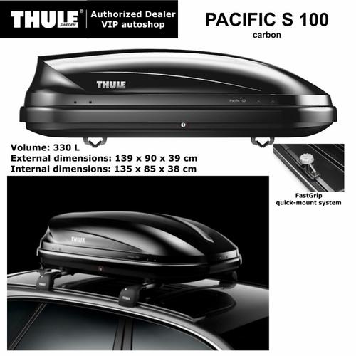 Jual Roofbox/ Roof Box Thule Original Pacific 100 Anthracite Aeroskin ...