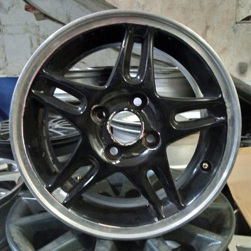 Jual velg mobil racing ring 14 pcd 4x100 warna hitam polis cocok untuk ...