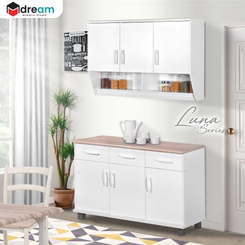 Jual Mobelio - Kitchen Set Kabinet Dapur Minimalis Putih White - LUNA ...