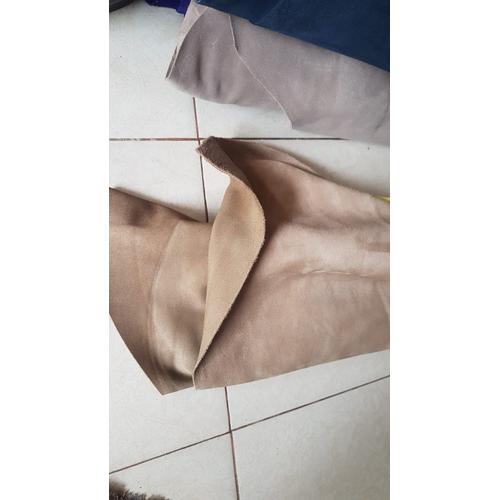 Jual kulit sapi suede lembaran premium bahan kerajinan diy - 5 feet ...