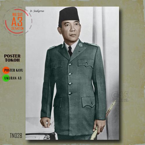 Jual Foto SOEKARNO Poster Kayu Hiasan Rumah Tokoh Kemerdekaan SUKARNO HUT - TN28 - Kab. Malang ...
