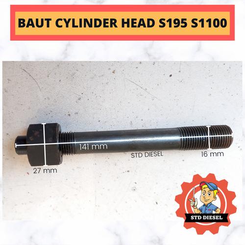 Jual BAUT CYLINDER HEAD S195 ZS195 ZS1100 S1100 BOLT SILINDER KOP ...