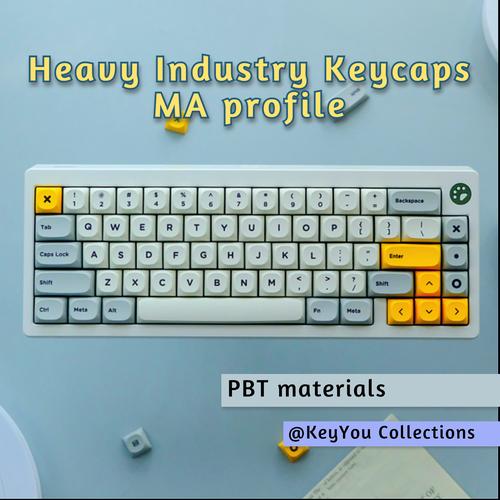 Jual MA heavy Industry keycaps 125 set minimalist grey dolch profile ...