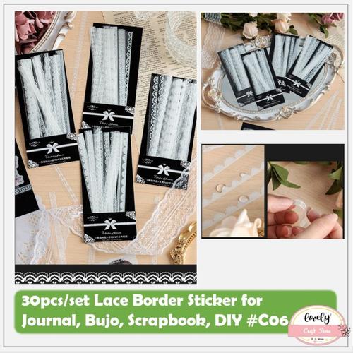 Jual D01 ~ Journal lace Sticker plants garden bujo scrapbook DIY ...