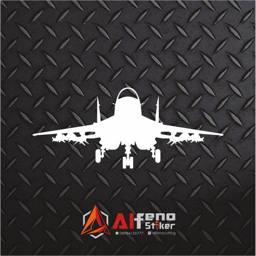 Jual Stiker Siluet Pesawat Tempur Cutting sticker - Model 2 - Kab ...