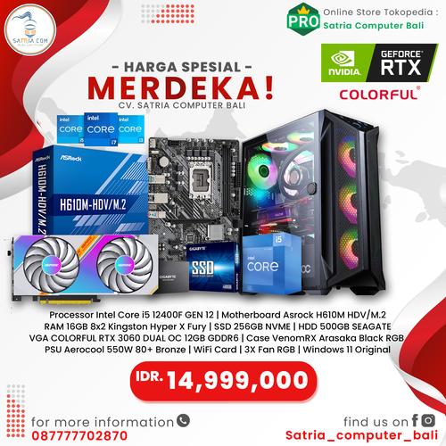 Jual KOMPUTER/ PC RAKITAN GAMING INTEL CORE I5 12400F/16GB/RTX 3060/SSD 256 - Kota Denpasar ...
