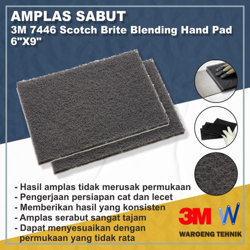Jual Amplas Sabut Abu-abu 3M-7446 Amplas Scotch Brite Blending 6x9in ...