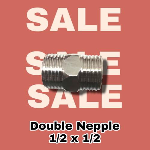 Jual Double Nepple 1/2 x 1/2 Nepel Sambungan Stainless Steel 304 Drat ...