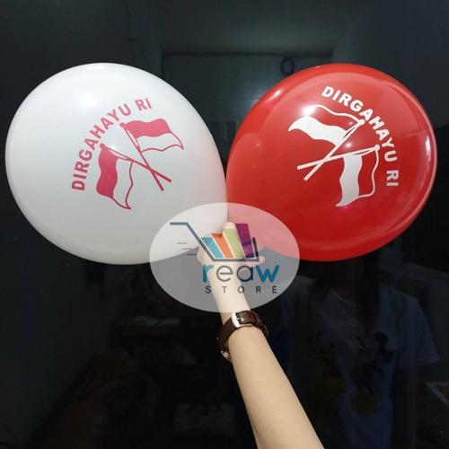 Jual BALON LATEX KARET DIRGAHAYU MERAH PUTIH KEMERDEKAAN INDONESIA ...