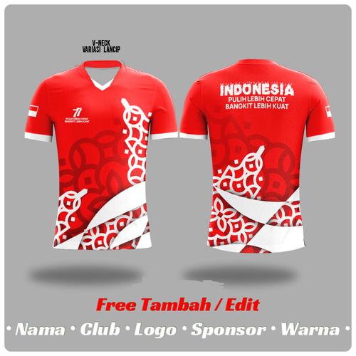 Jual Baju Kaos Jersey Dryfit Premium Merah Putih Indonesia | HUT RI 77 ...