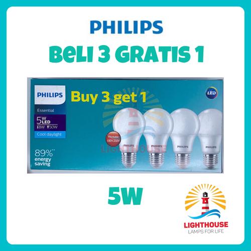 Jual Paket Hemat Philips Essential Led 5W 7W 9W 11W Putih Multipack Isi ...