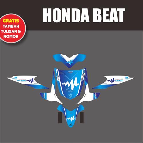 Jual Sticker striping decal Motor kustom custom stiker Honda Beat full ...