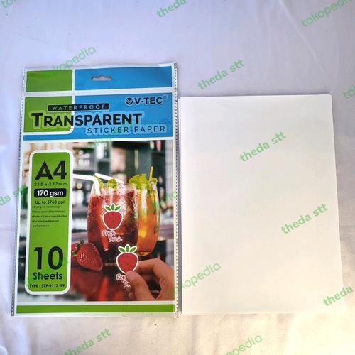 Jual TRANSPARENT STICKER PAPER A4 - Kab. Bantul - theda stt | Tokopedia