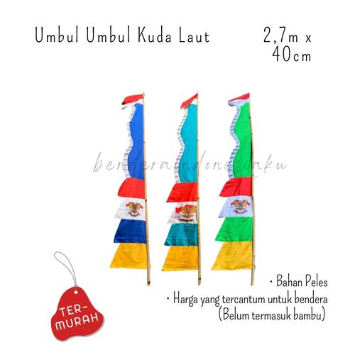 Jual Bendera indonesia garuda umbul model kuda laut merah putih / warna ...