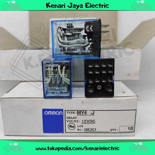 Jual Relay Omron MY4 12v dc / Omron Relay my-4 14 Pin - MY4 12VDC ...