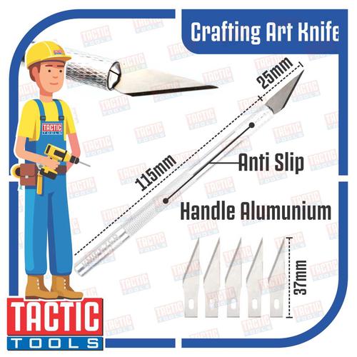 Jual Pisau Ukir Seni Hobby Crafting Art Knife Metal Handle Refill 5pcs Kota Medan Tactic