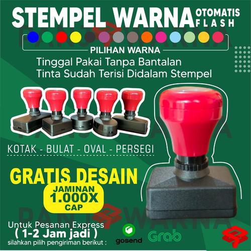 Jual Stempel Otomatis | Gratis Desain Custom | Stempel Warna | 1 jam ...