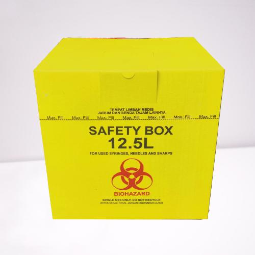Jual Kardus Safety Box 12,5L Biohazard Kantong Sampah Medis Limbah ...