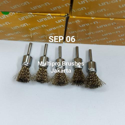Jual sikat pipa kawat kuning coated end brushes SEP 06/ 3/4inch 19mm ...