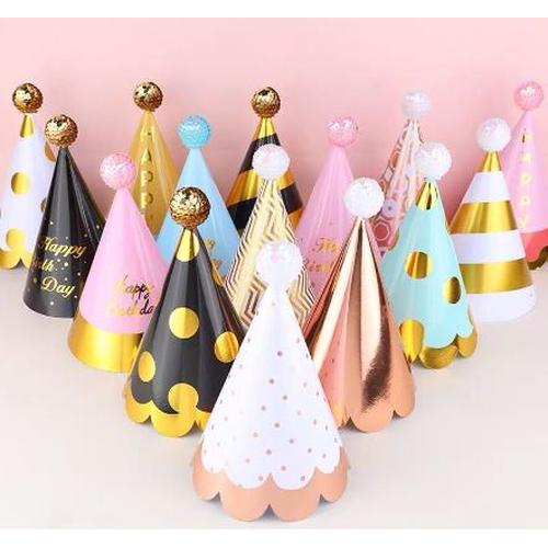Jual Topi Ulang Tahun Kerucut Pesta Korea Lucu Cute Mini Birthday Party ...