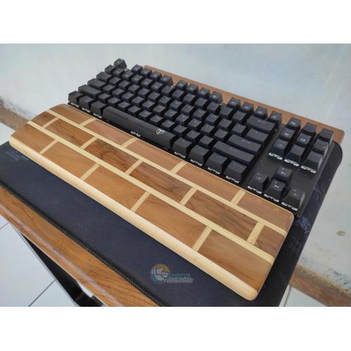 Jual wrist rest kayu tatakan untuk keyboard bisa custom - CUSTOM - Kab ...