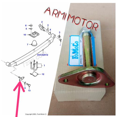 Jual Baut Peer Daun Baut Spring Ford Ranger Everest TDI 2.5 cc 2.9 cc ...