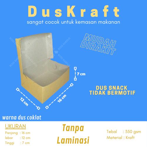 Jual dus snack box/Dus Snack Polos/Dus Kraft Polos Laminasi - Kota ...