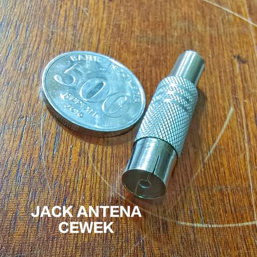 Jual Jack Antena TV Besi Jak Jek Cewek/Cowok Male/Female Silver (Varian ...