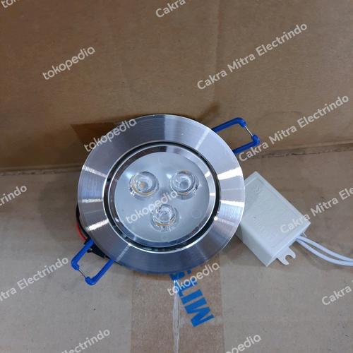 Jual DOWNLIGHT LED 3 MATA BODY SILVER SINAR PUTIH - Jakarta Pusat ...