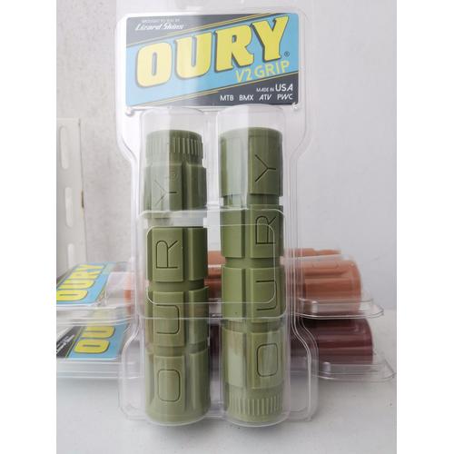 Jual Oury Grip V2 Mountain Grip Handlebar Sepeda Olive Gum Burgundy ...