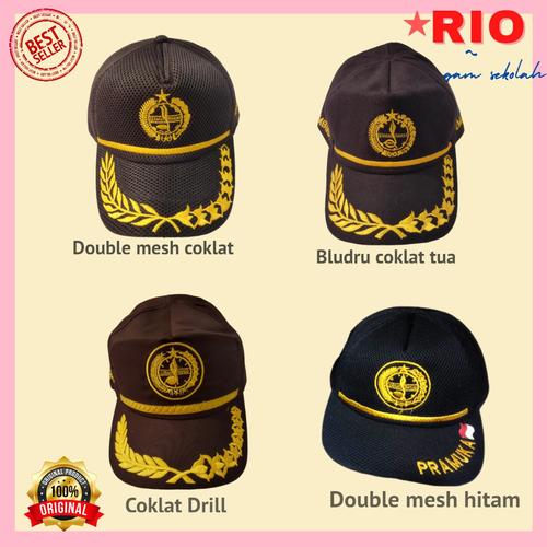 Jual Topi pramuka lapangan pembina putra - coklat tua dbms - Kota ...