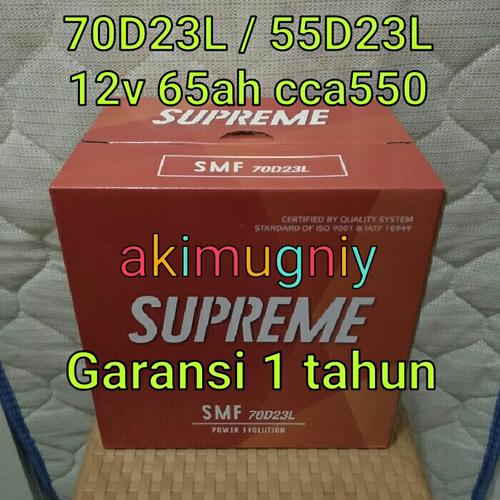 Jual aki 70d23l mf 55d23l 75d23l 12v 65ah cca 550 alphard camry fortuner - Jakarta Selatan ...