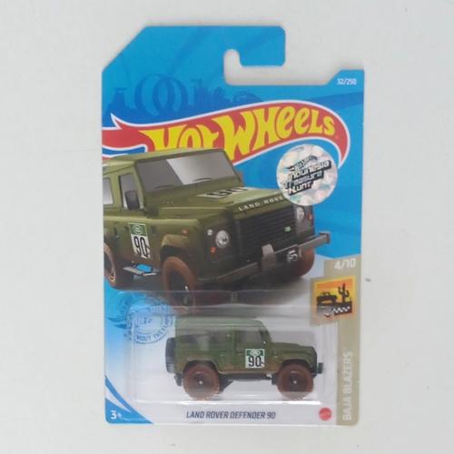 Jual Hotwheels Land Rover Defender 90 Hijau Army Custom Stiker hologram ...