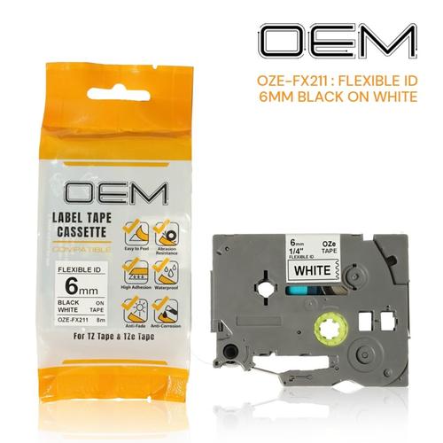 Jual OEM OZE LABEL TAPE FLEXIBLE LAMINATED 6mm x 8m FOR USE ON PTOUCH ...