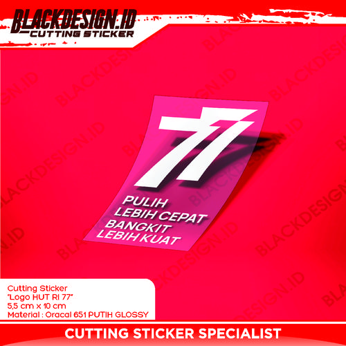 Jual Special Rilis - Cutting Sticker Logo HUT RI 77 - Putih - Kota Tangerang Selatan ...